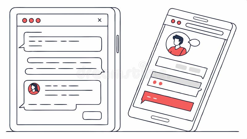 Mobile Contact Interface for App Design and User Interaction Vector ...