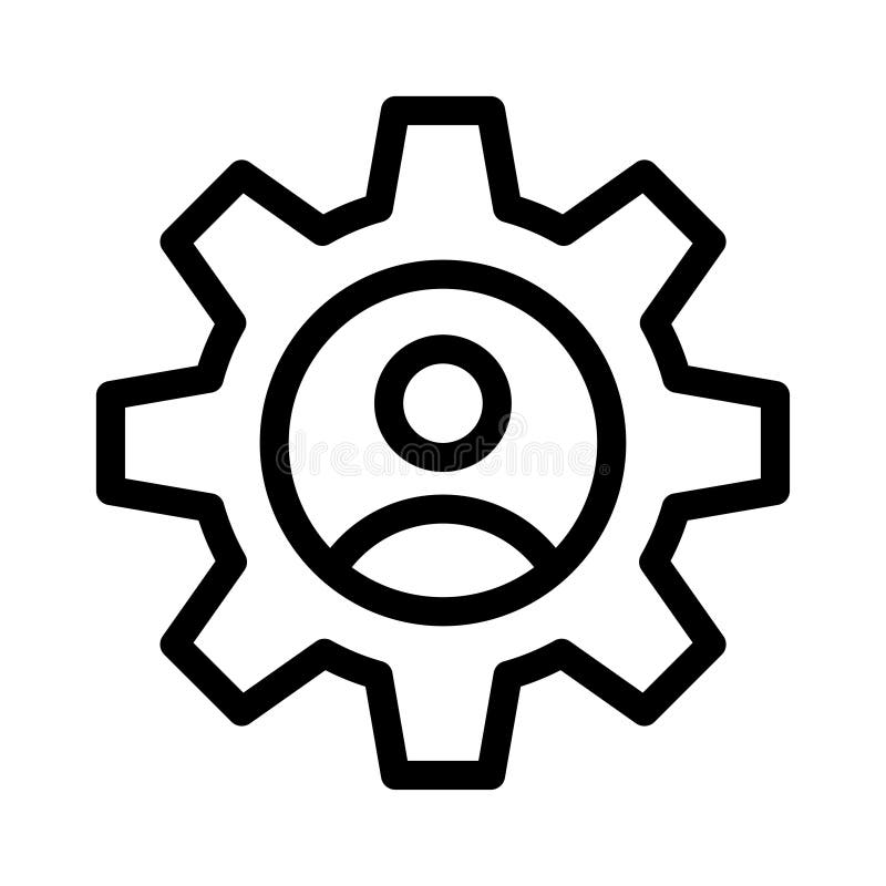 User Gear Setting Icon. Set of Web Illustration Icons Stock ...