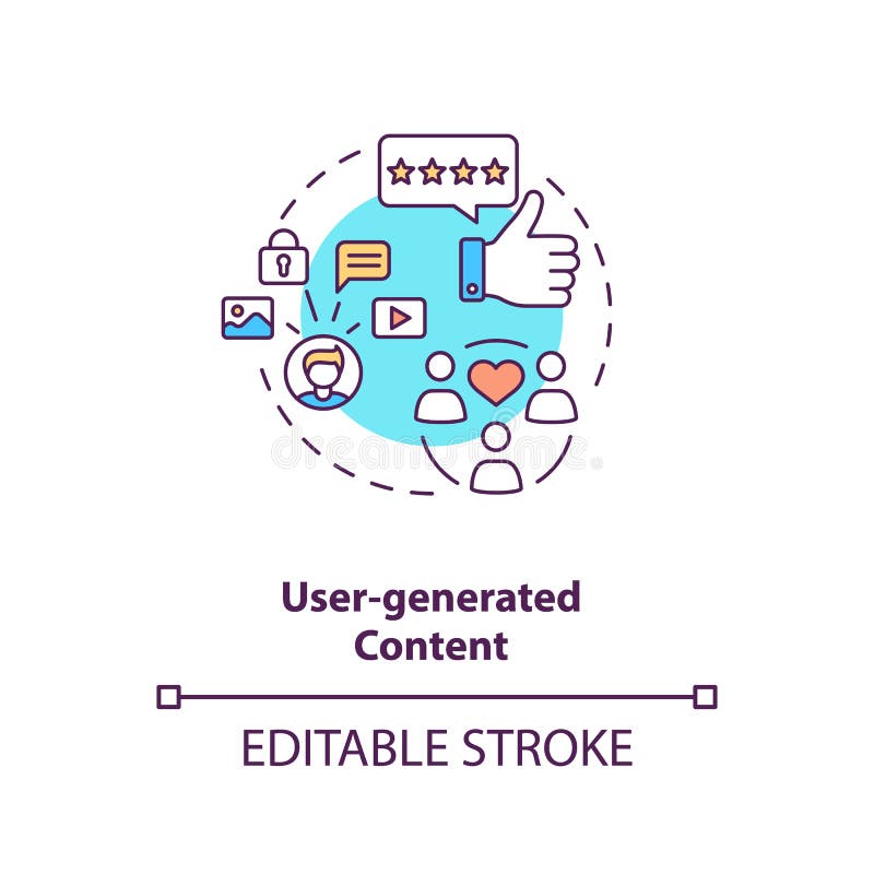 User-generated Content Concept Icon Stock Vector - Illustration of ...