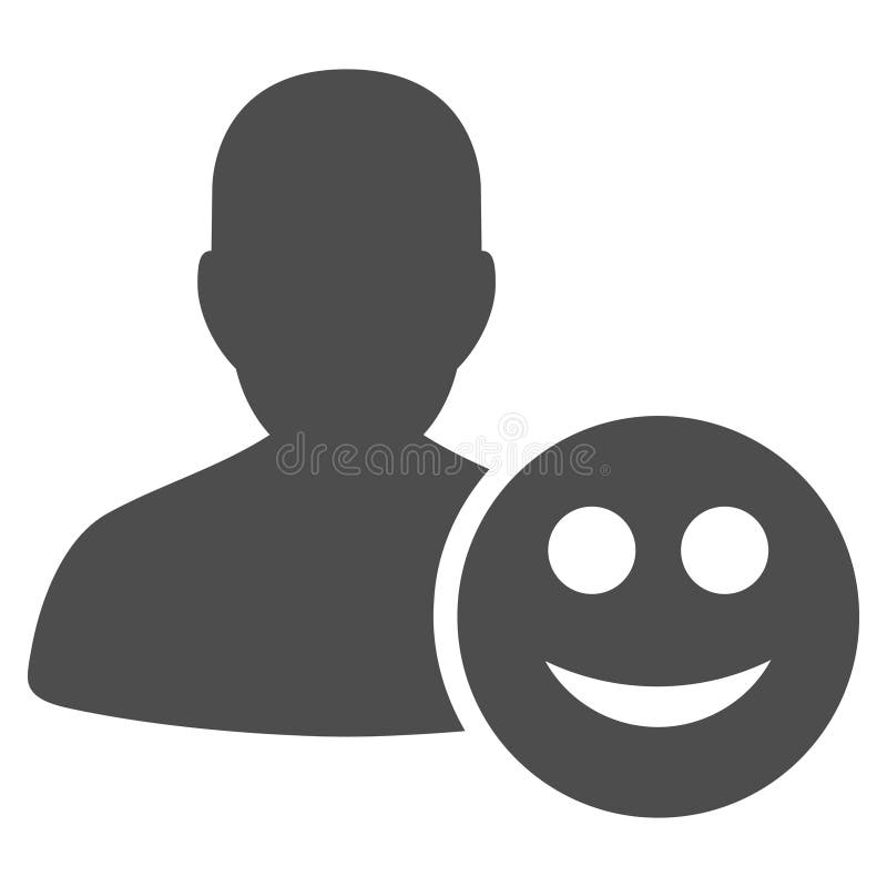 User Glad Smiley Flat Icon stock vector. Illustration of laugh - 126144785