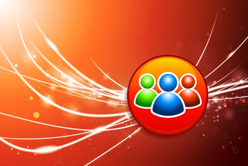 User Group Button on Red Abstract Light Background Stock Illustration ...