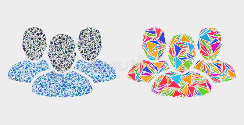 Vector User Group Mosaic Icon of Triangle Elements Stock Vector ...