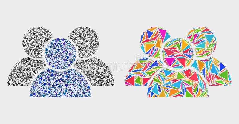 User Group Icon Mosaics of Squares and Circles Stock Vector ...