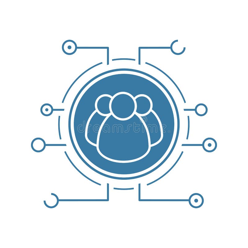 User Group Flat Linear Long Shadow Icon Stock Vector - Illustration of ...