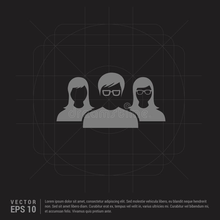 User Group Icon. - Black Creative Background Stock Vector ...