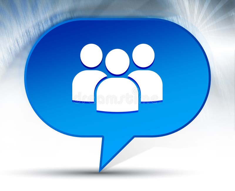 User Group Icon Blue Bubble Background Stock Illustration ...