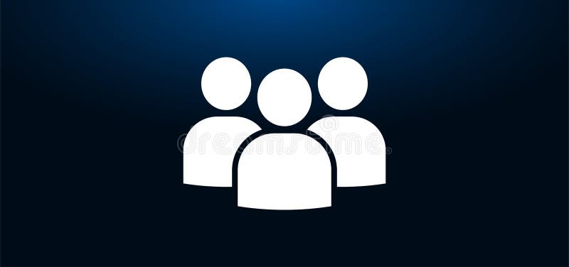 User Group Icon Crystal Blue Banner Background Stock Illustration ...