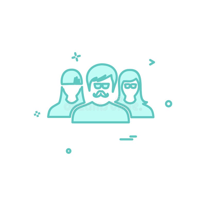User Group Icon Design Vector Stock Vector - Illustration of flat ...