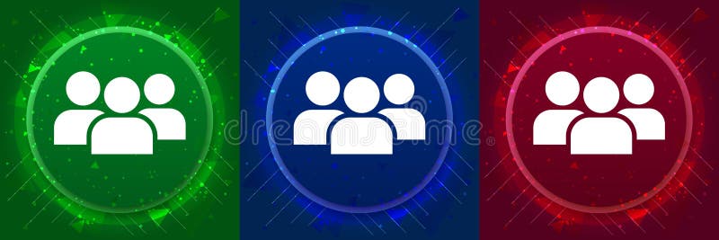 User Group Icon Elegant Modern Design Abstract Buttons Set Illustration ...