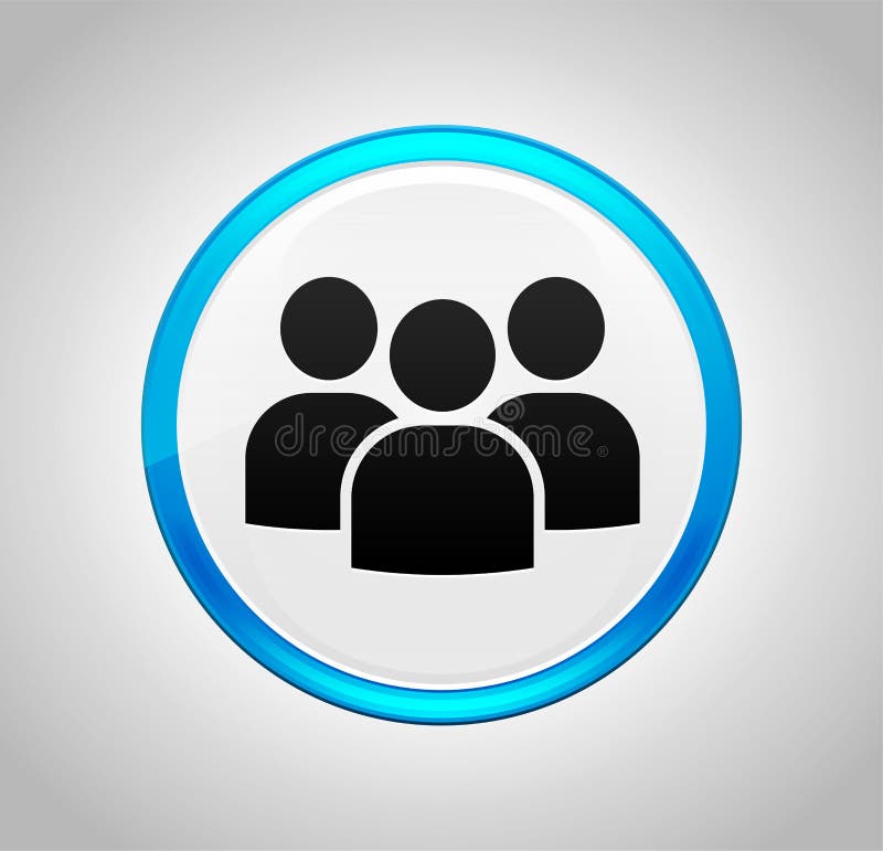 User Group Icon Round Blue Push Button Stock Illustration ...