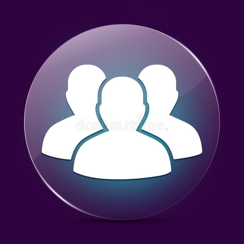 User Group Moonlight Glass Round Button Abstract on a Dark Purple ...