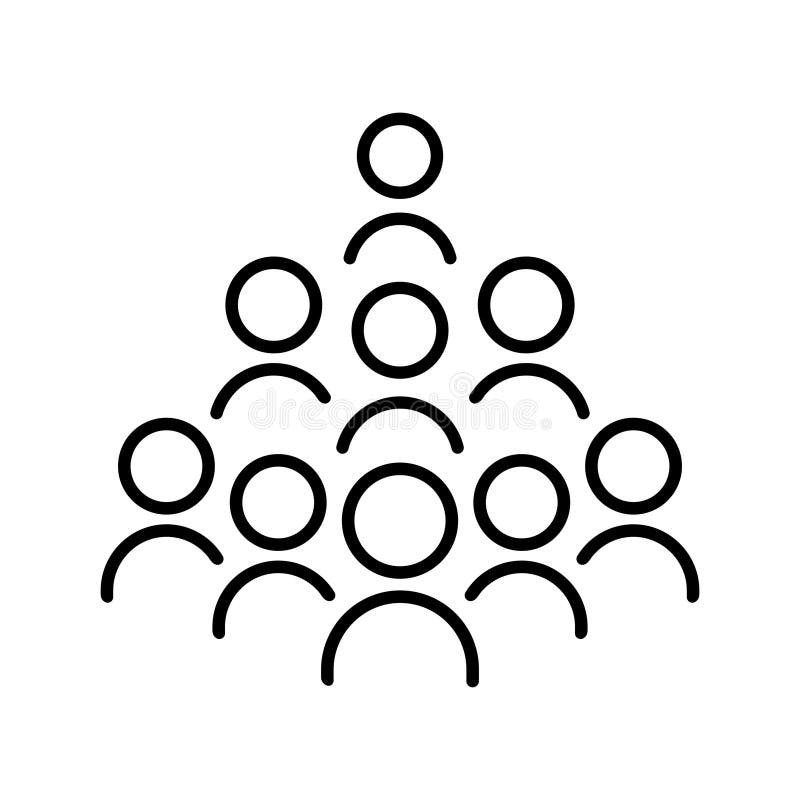 User Group Network, Community Member, Crowd of People Icon in Outline ...