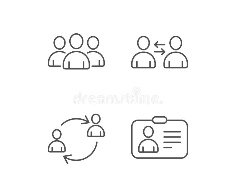 User Group, Profile and Teamwork Line Icons. Stock Vector ...