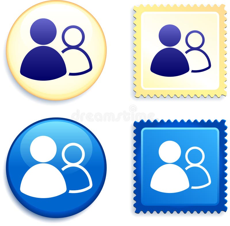 User Groups on Button and Stamp Stock Illustration - Illustration of ...