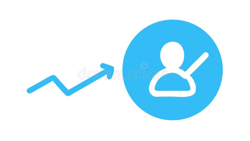 User Growth Chart Icon for Progress and Development, Vector Design Generative AI Stock Vector ...