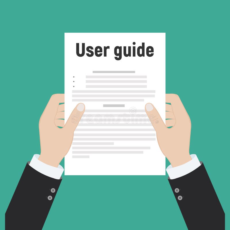 User Guide Document on Table Book Manual.Vector Illustration Stock ... User Guide Document on Table Book Manual.Vector Illustration Stock ...