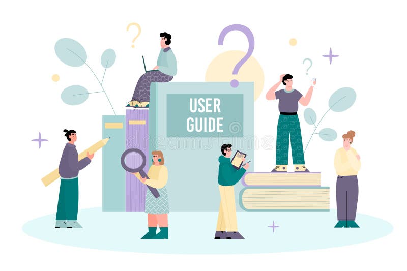 User Guide and Instructions for Use, Cartoon Vector Illustration ...