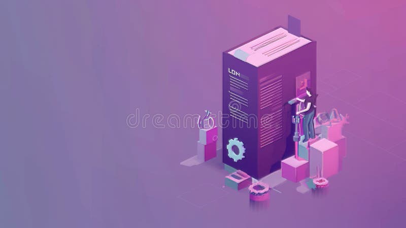 The User Guide Isometric Landing Page, a Giant Manual with Tiny People ...