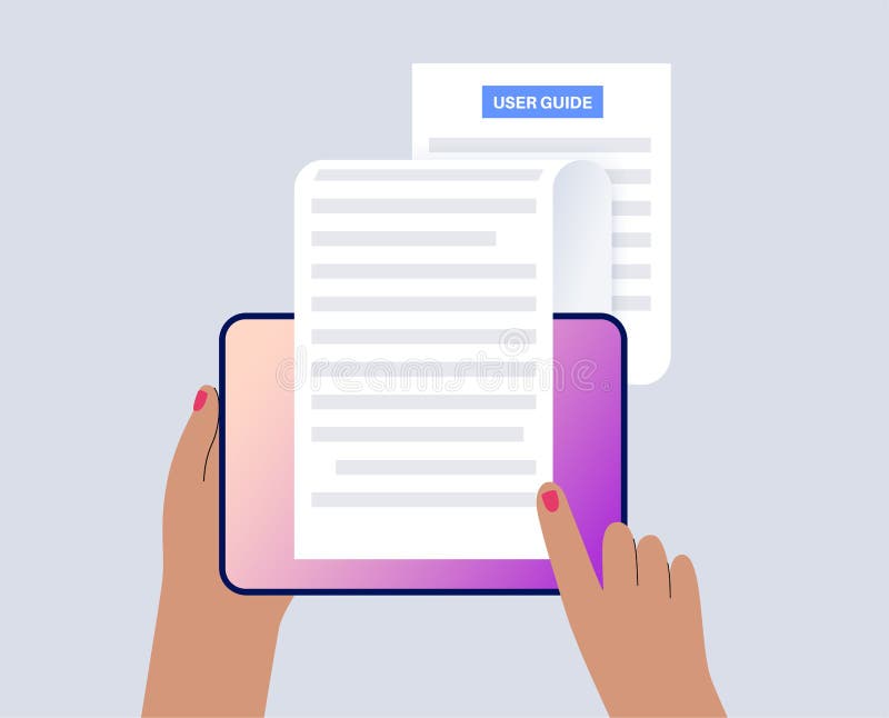 User guide manual stock vector. Illustration of infographic - 260877274