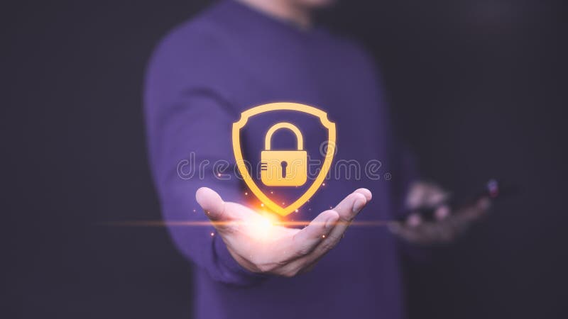 User Hand Show the Shield Security Icon for Security Protection System ...