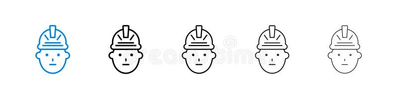 User Helmet Safety Icon Isolated on White Background Stock Vector ...