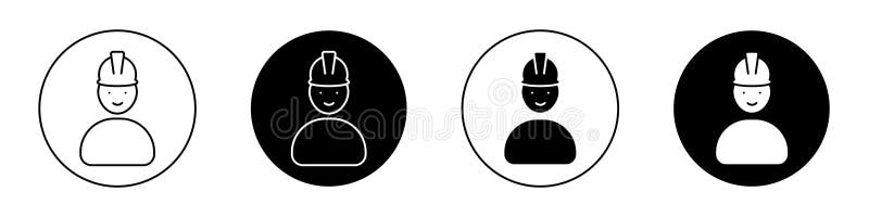 User Helmet Safety Icon Isolated on White Background Stock Vector ...