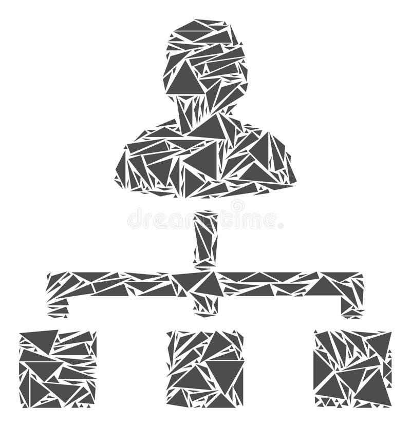 User Hierarchy Mosaic of Triangles Stock Vector - Illustration of ...