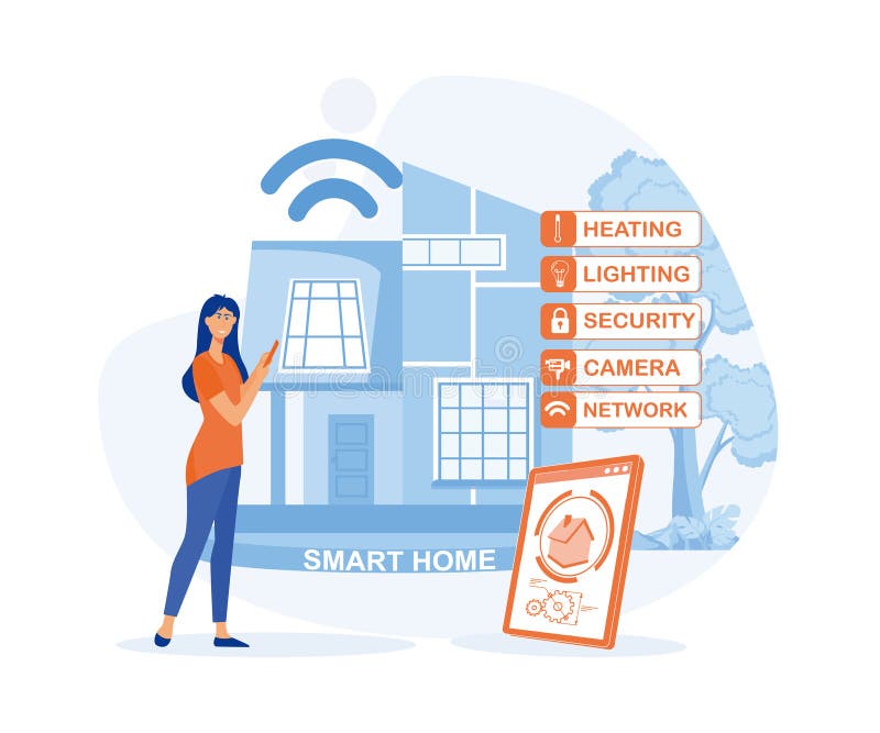 User of Home Intelligent System, Smart Home Application, Program on ...