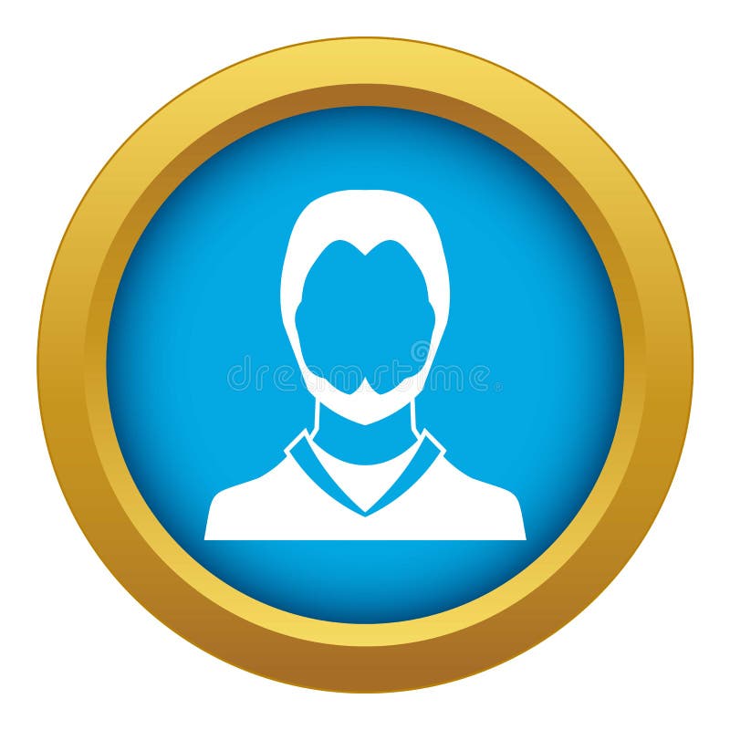 User Icon Blue Vector Isolated Stock Vector - Illustration of graphic ...