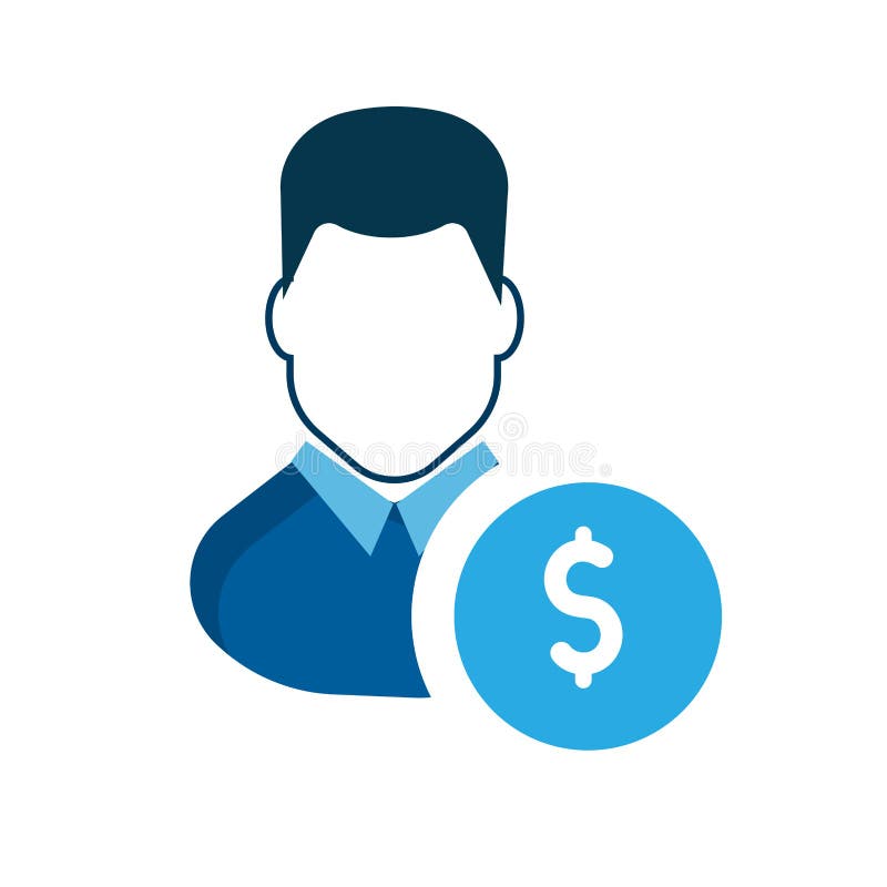 User Icon. a Businessman Account. Earn Money. Stock Illustration ...