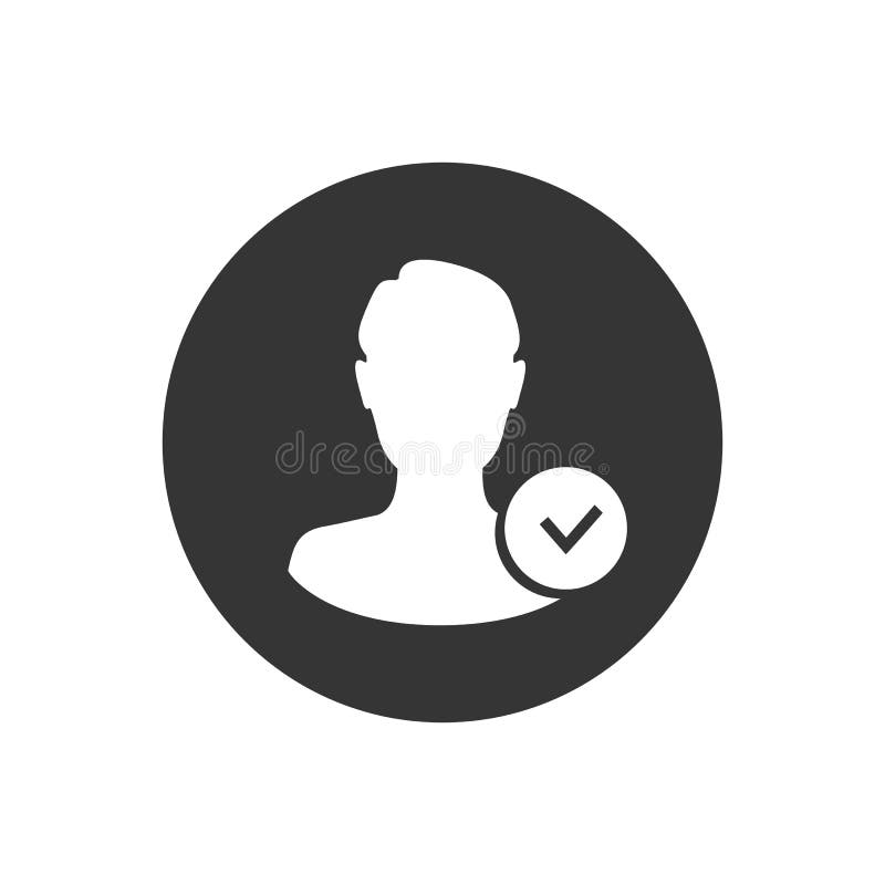 Confirm user icon vector stock vector. Illustration of symbol - 104053106