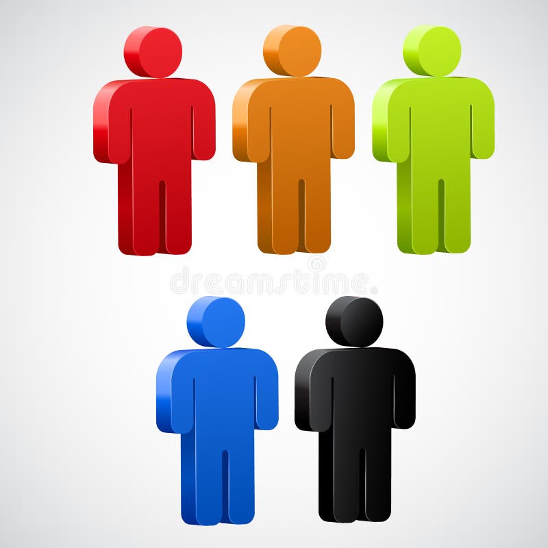 User Icon Colorful Set. Vector Illustration Stock Vector - Illustration ...