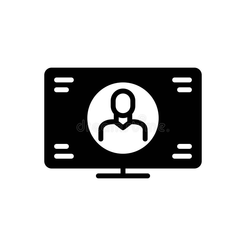Black Solid Icon for User, Consumer and Admin Stock Illustration ...