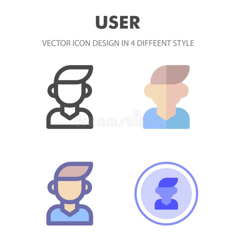 User Icon Design in 4 Different Style. Icon Design for Your Web Site ...
