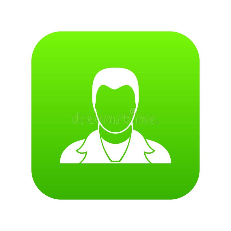User icon digital green stock vector. Illustration of organization ...