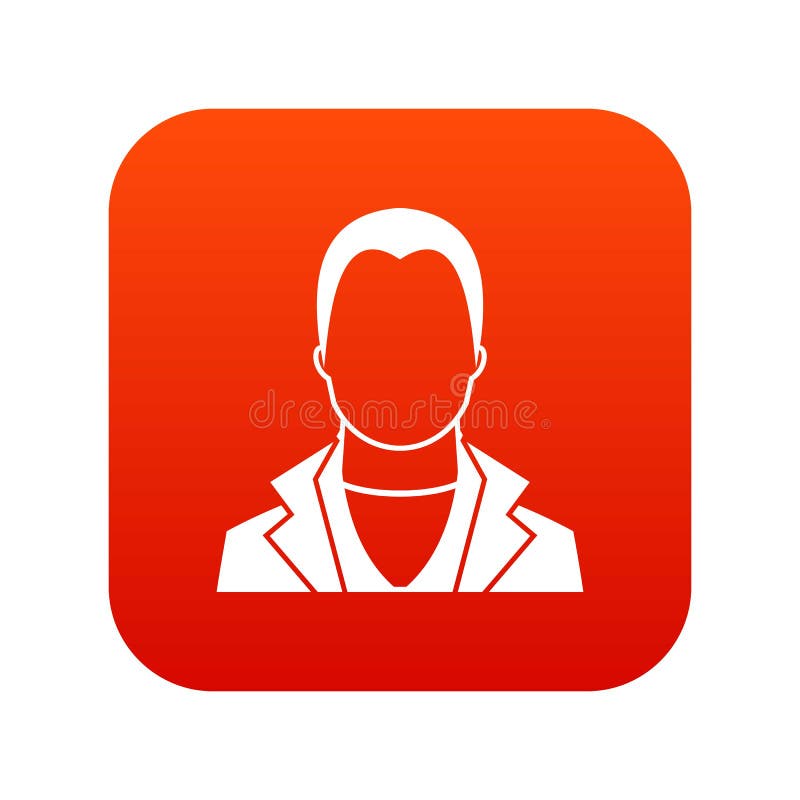 User icon digital red stock vector. Illustration of internet - 99215676