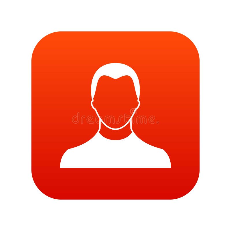 User icon digital red stock vector. Illustration of member - 99215863