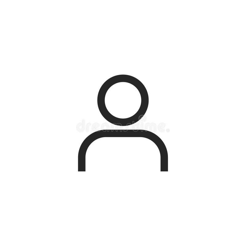 User Icon in Linear Style for Social Media Stock Vector - Illustration ...