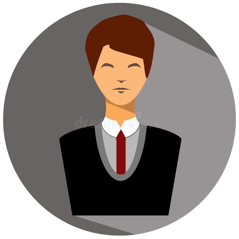 User Icon, a Man on a Gray Background Stock Illustration - Illustration ...