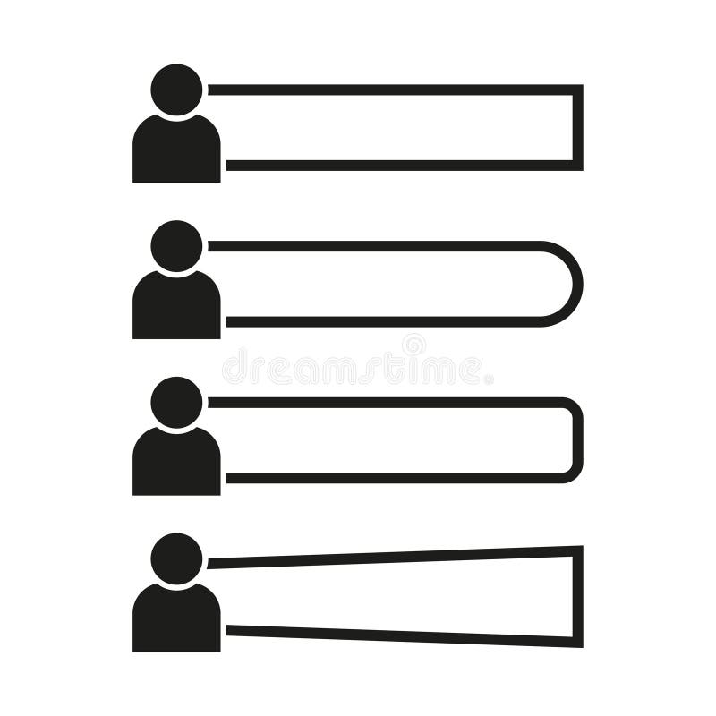 User Icon Rows. People Interface Layout. Person List Structure. Vector ...