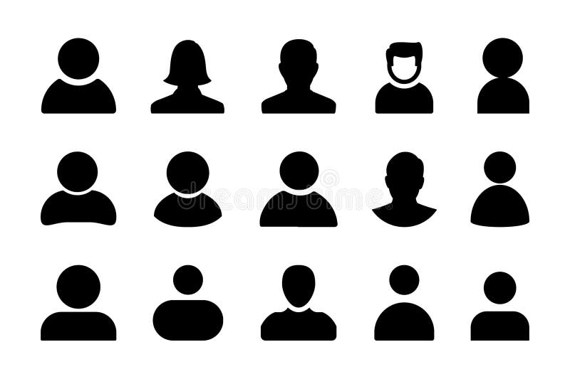 User Icon Set Isolated Vector Stock Illustration Stock Illustration ...
