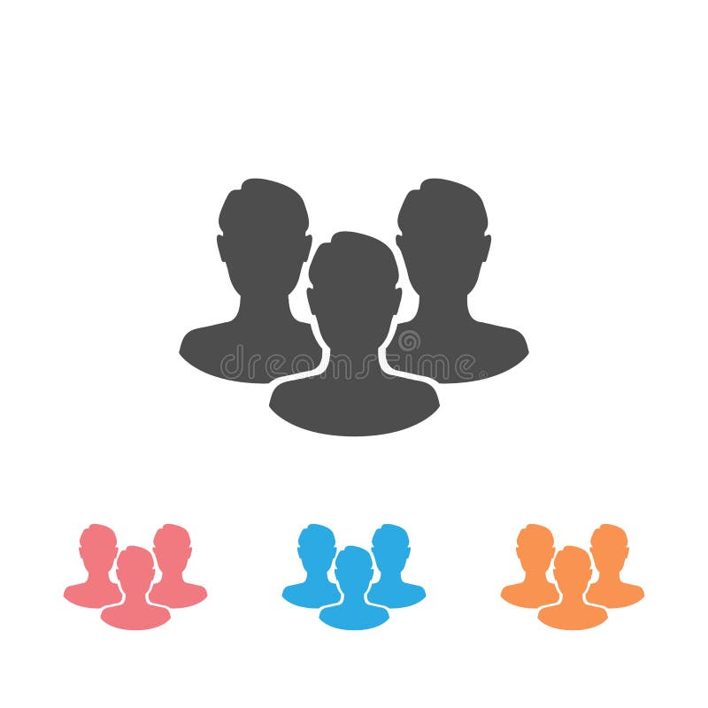 User Icon Set Vector. People Symbol Stock Vector - Illustration of ...