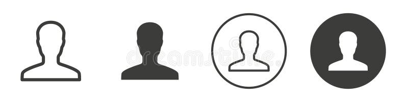 User Icon Simple Outline Vector Logo Stock Illustration - Illustration ...