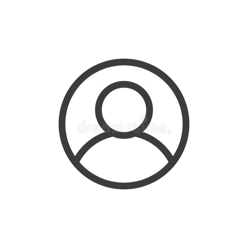 User Icon Simple Outline Vector Logo Stock Vector - Illustration of ...