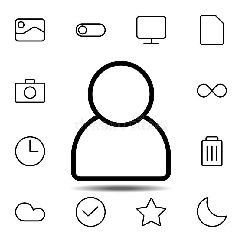 User Icon. Simple Thin Line, Outline Vector Element of Minimalistic, Web Icons Set for UI and UX ...
