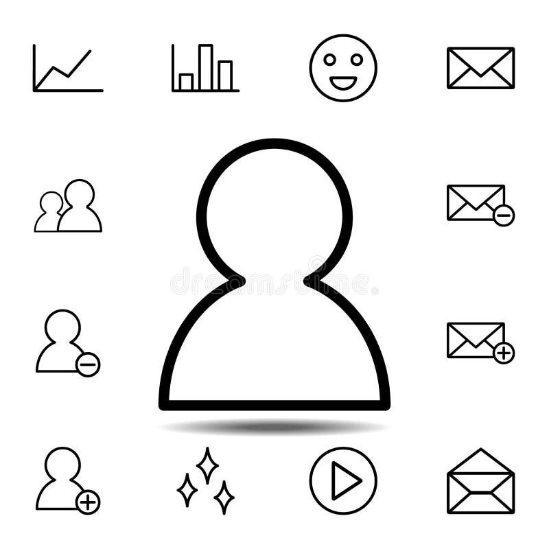User Icon. Simple Thin Line, Outline Vector Element of Minimalistic, Web Icons Set for UI and UX ...