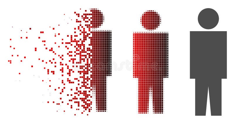 Sparkle Pixel Halftone User Icon Stock Vector - Illustration of ...