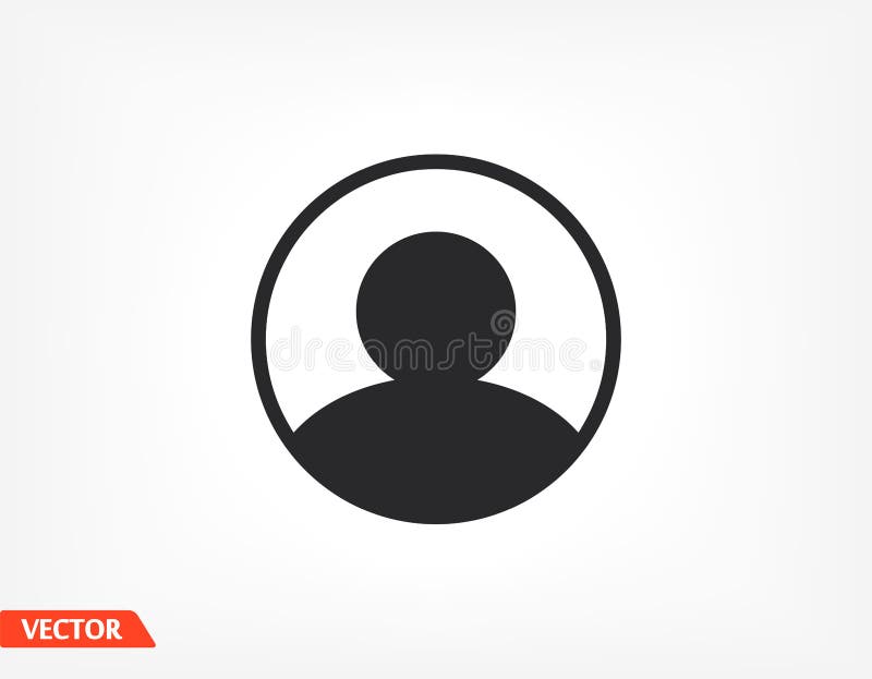User Icon in Trendy Flat Style Isolated on Head Background. User ...