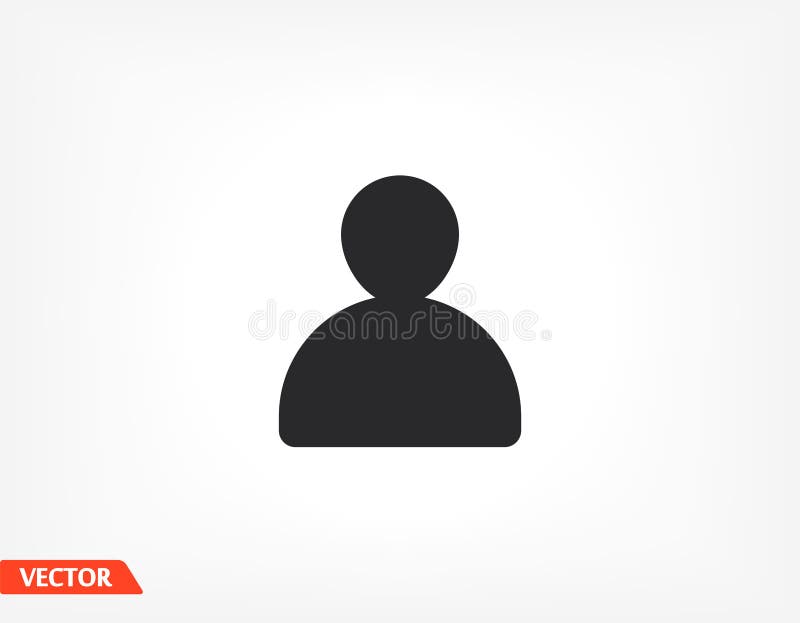 User Icon in Trendy Flat Style Isolated on Head Background. User ...
