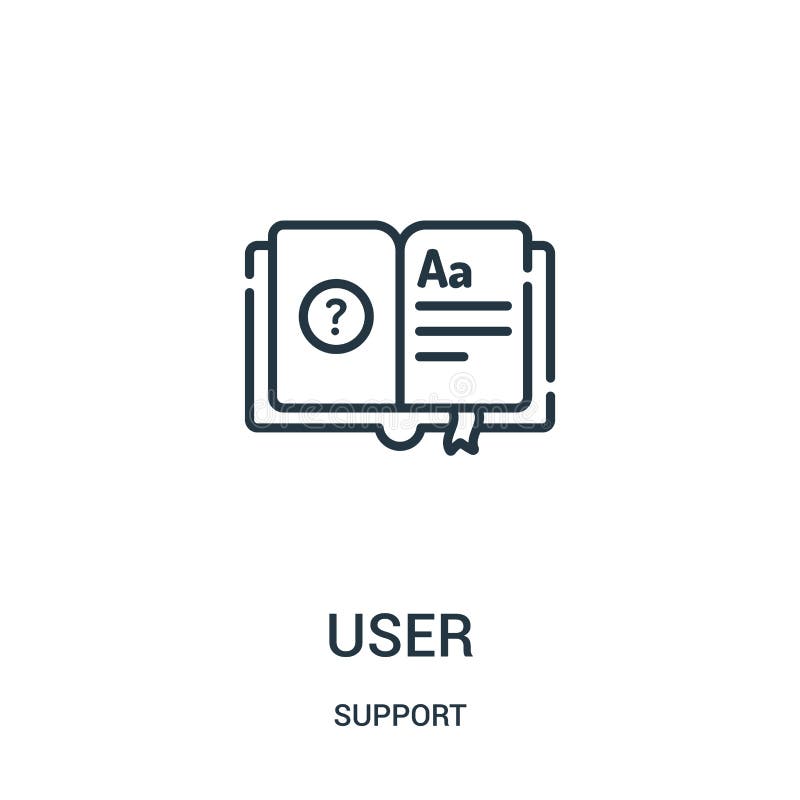 Support Manager Icon Vector from Help and Support Collection. Thin Line ...